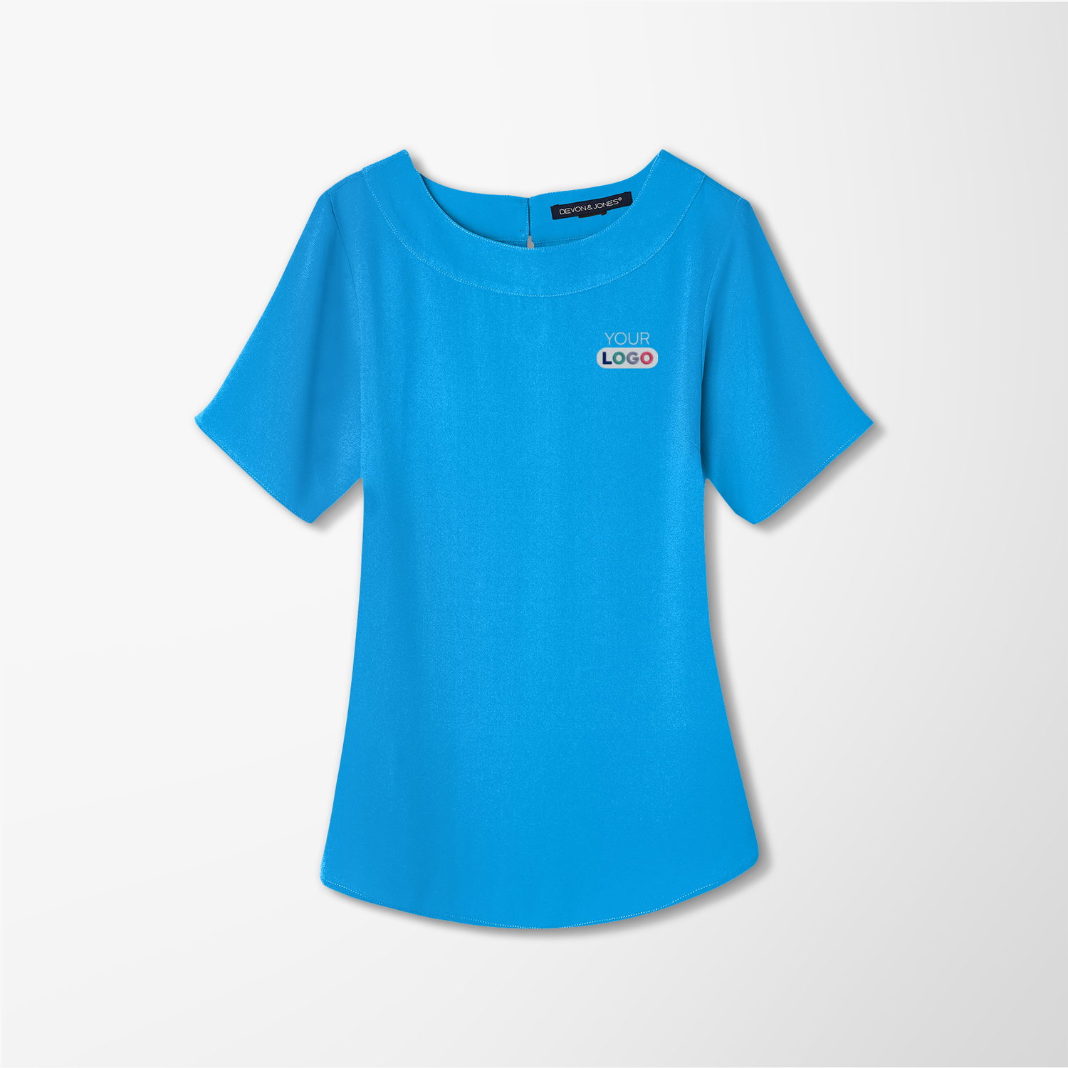 Custom Devon & Jones® Women's Perfect Fit™ Boat-Neck Blouse | Pens.com