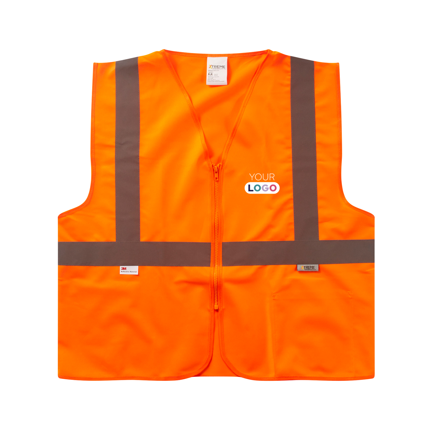 Custom Xtreme Visibility™ Zip Solid Vest | Pens.com