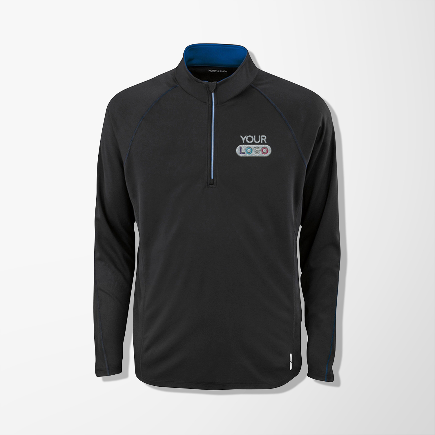 Custom North End® Men's Radar Quarter-Zip Performance Long-Sleeve Top ...