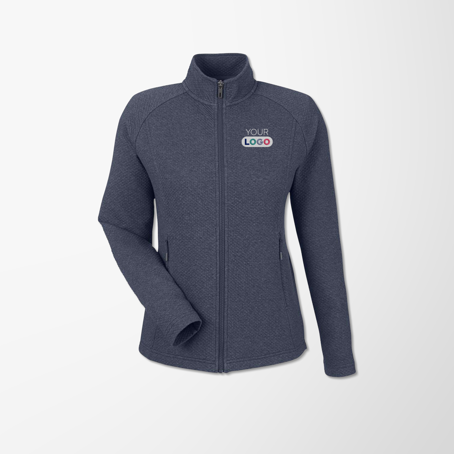 Custom North End Women's Full-Zip Textured Spirit Sweatshirt | Pens.com