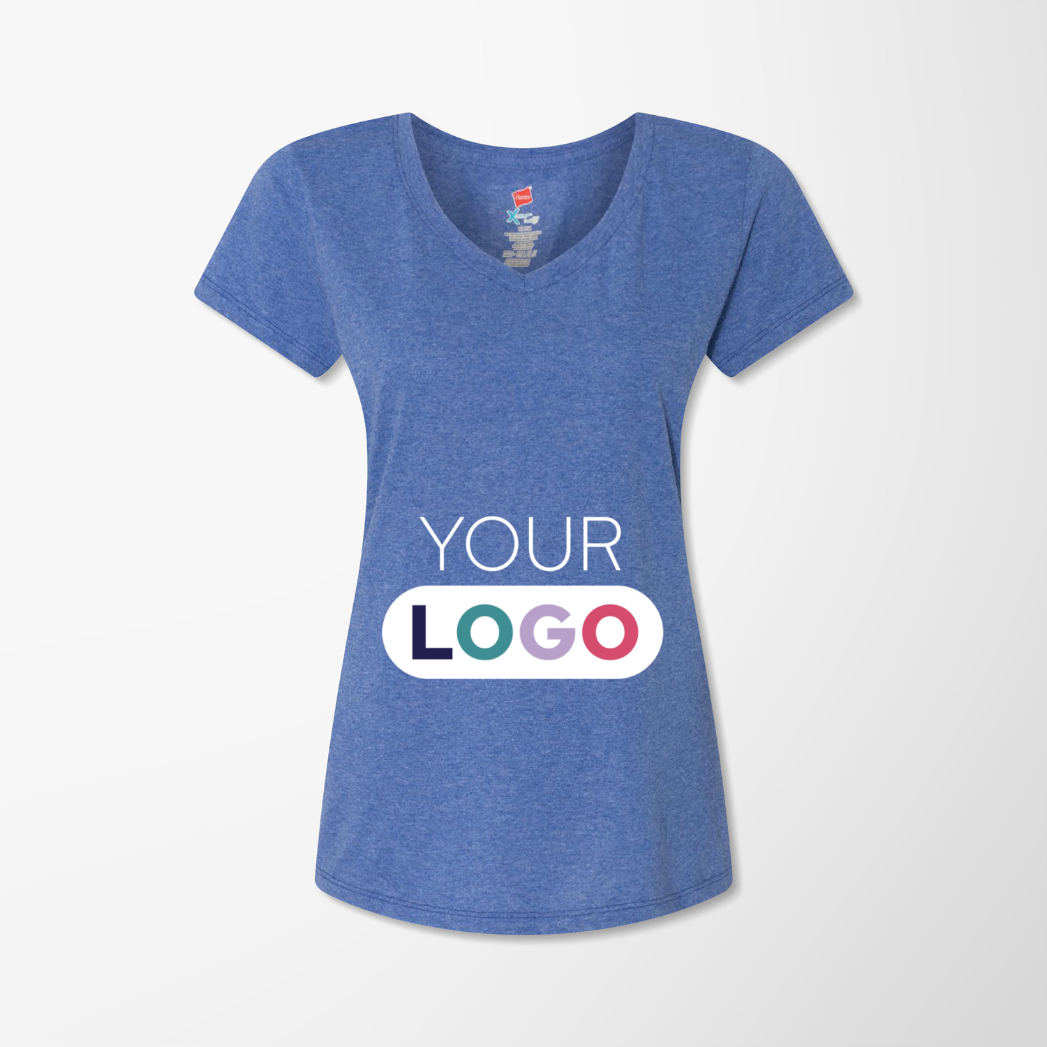 Custom Hanes Women's V-Neck Triblend Perfect-T T-Shirt | Pens.com