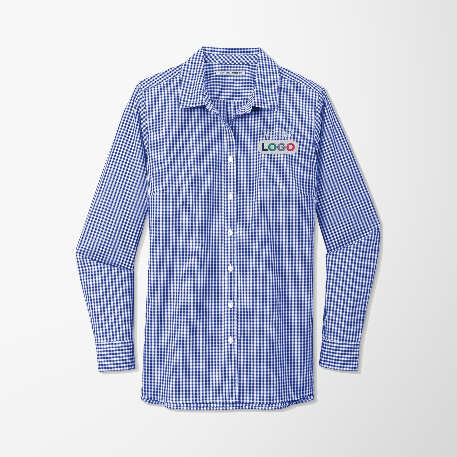 Custom Port Authority® Women's Broadcloth Gingham Shirt | Pens.com