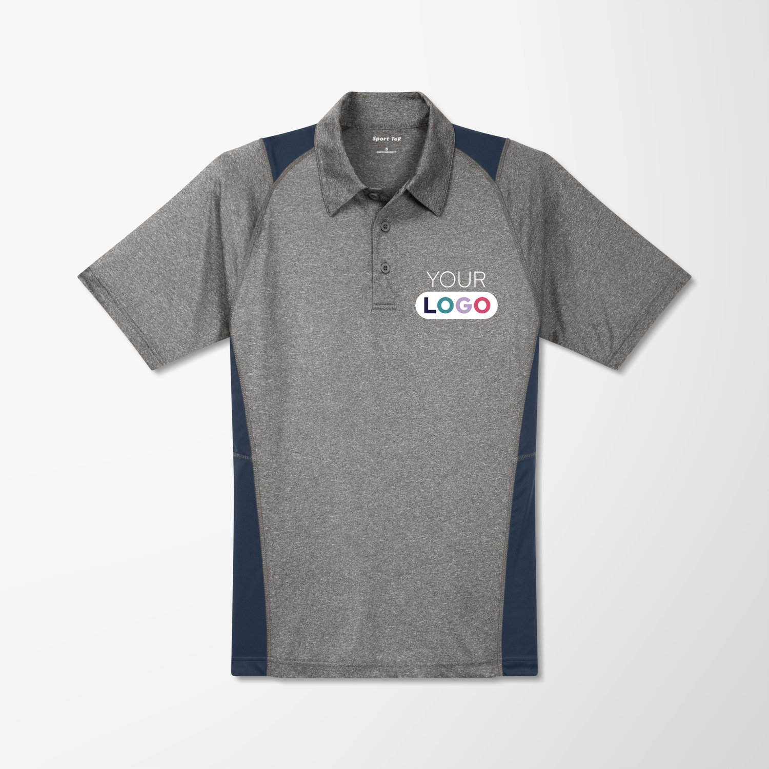Custom Sport-Tek® Men's Colorblock Heather Contender™ Polo | Pens.com