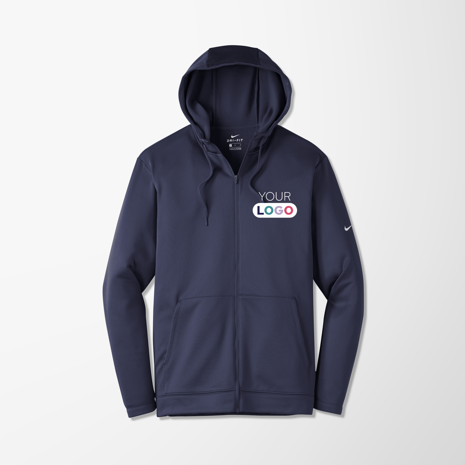 Custom Nike Men's Full-Zip Therma-FIT Fleece Hoodie | Pens.com