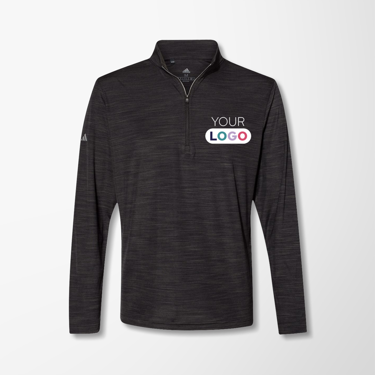 Custom adidas® Men's Quarter-Zip Mélange Pullover | Pens.com