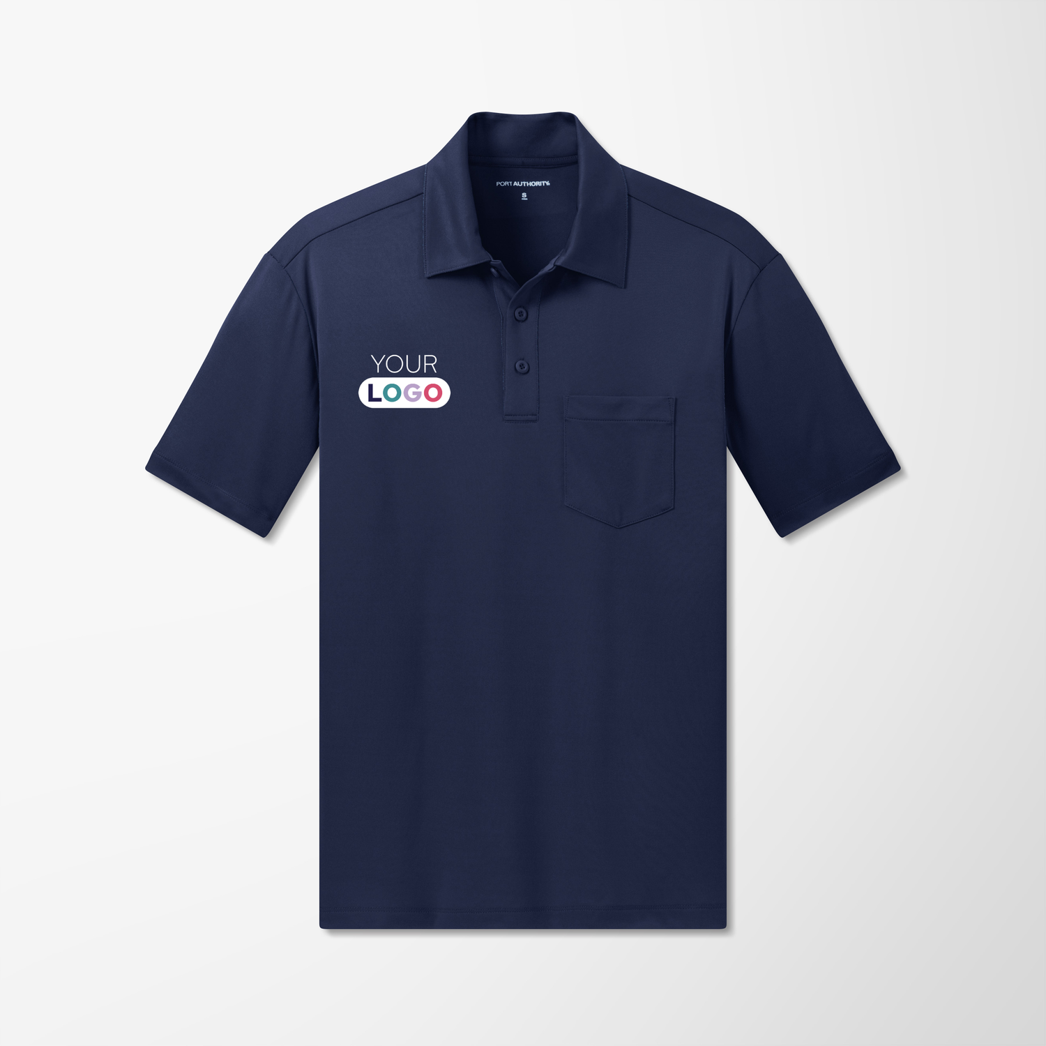 Custom Port Authority® Men's Silk Touch™ Performance Polo with Pocket ...